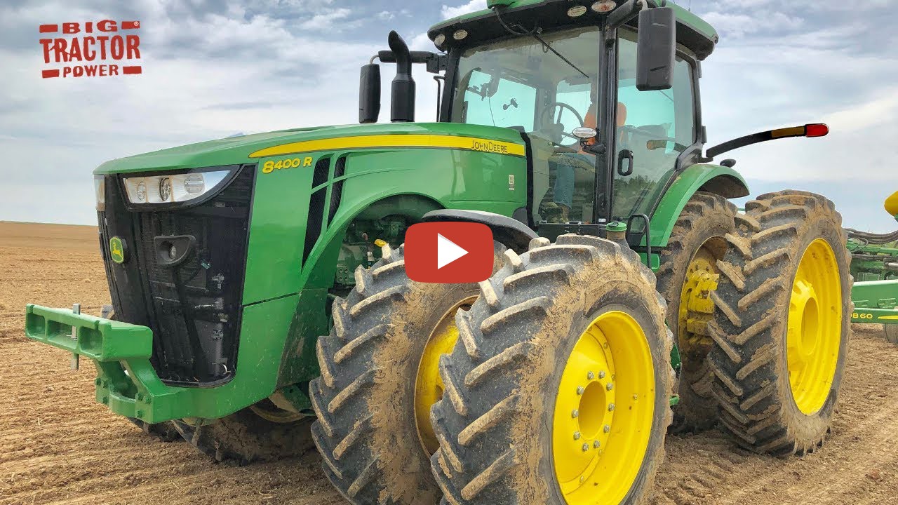 bigtractorpower -- John Deere 8400R row crop tractor at 400 hp while planting 60 ft of corn per ...