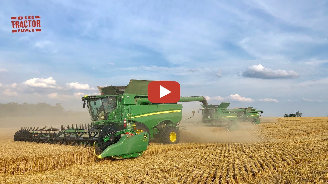 bigtractorpower - 2019 Winter Wheat Harvest with Four John Deere Combines class 8 rated at 473 ...