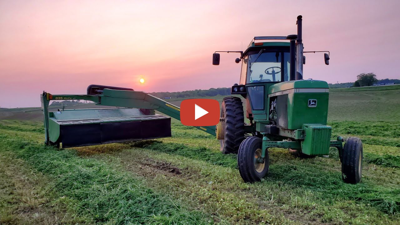 iowadairyboys -- Cutting 1st Crop! Alfalfa - John Deere 4440 & 835 MoCo