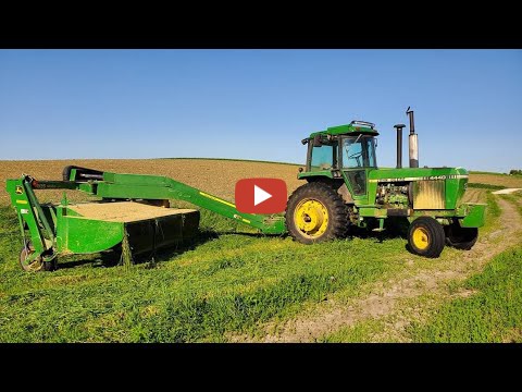 iowadairyboys -- Mowing for Dry Hay. Knocking more hay down with John ...