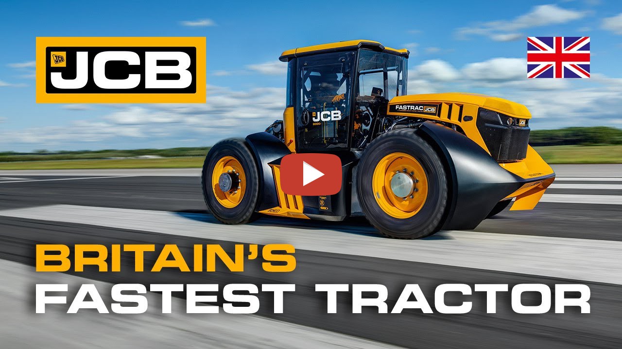 JCB Fastrac sets the British Speed Record for the fastest tractor! The ...