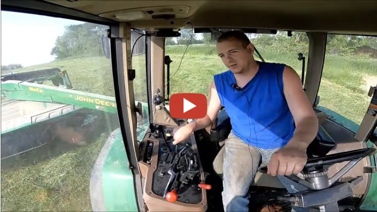 Getting First Crop Hay On The Ground.. Mowing with John Deere -- The ...