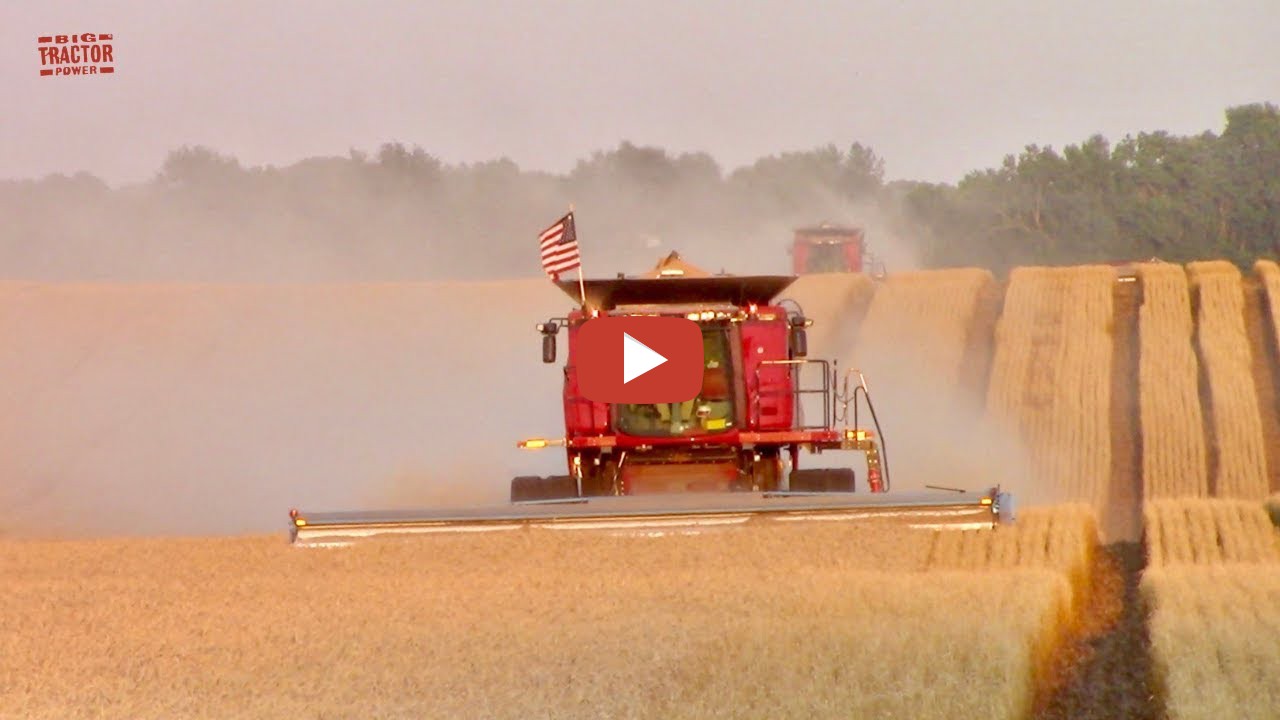 bigtractorpower -- Vacuuming Up Wheat??? 32ft Shelbourne Reynold ...