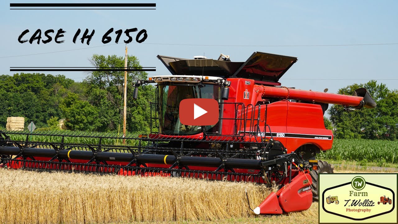 Tyler Wollitz -- Case IH 6150 Axial Flow Combine with a Terra Flex ...