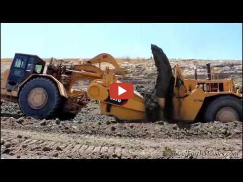 SoCalEarthMovers -- A large fleet of some of Peed Equipment Company's CAT 657E and 657G scrapers ...