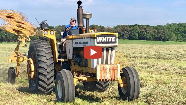 bigtractorpower -- 110 hp Minneapolis-Moline tractor raking hay with a ...