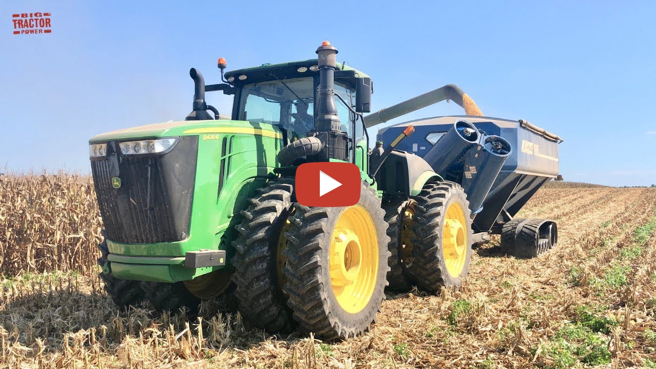 bigtractorpower -- Four John Deere 9420R 4wd tractors keeping up with ...