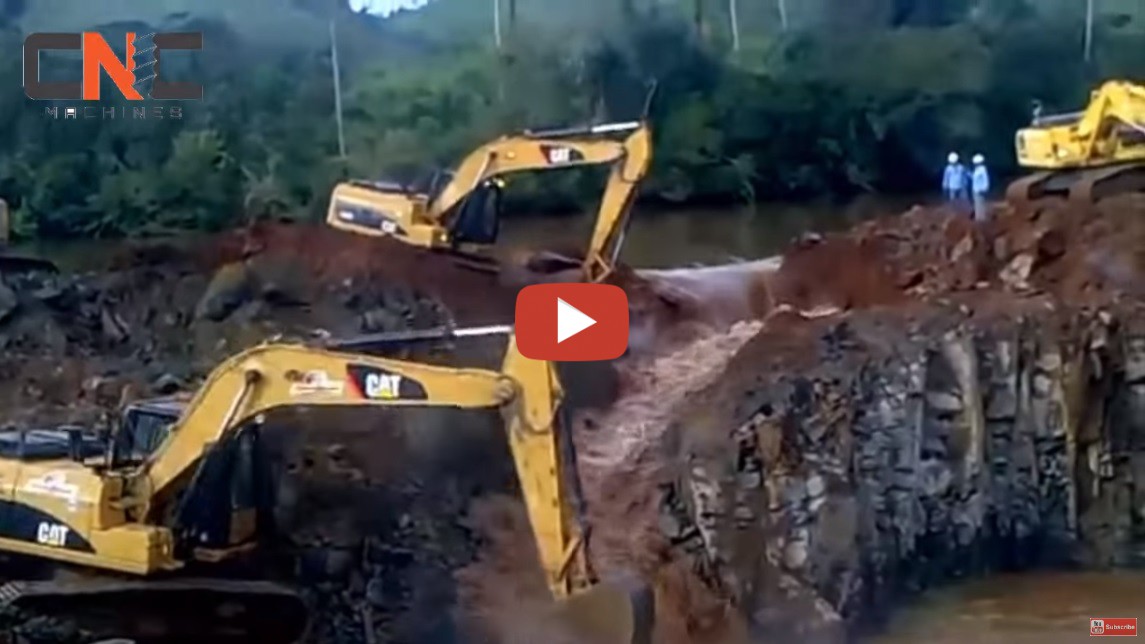 Excavators are working at dangerous places.....