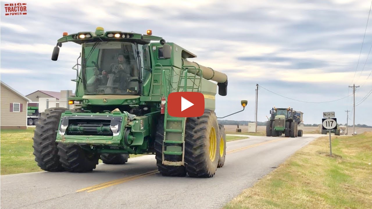 bigtractorpower -- We start out in a 2,800 acre corn field with a John Deere S790 combine on the ...