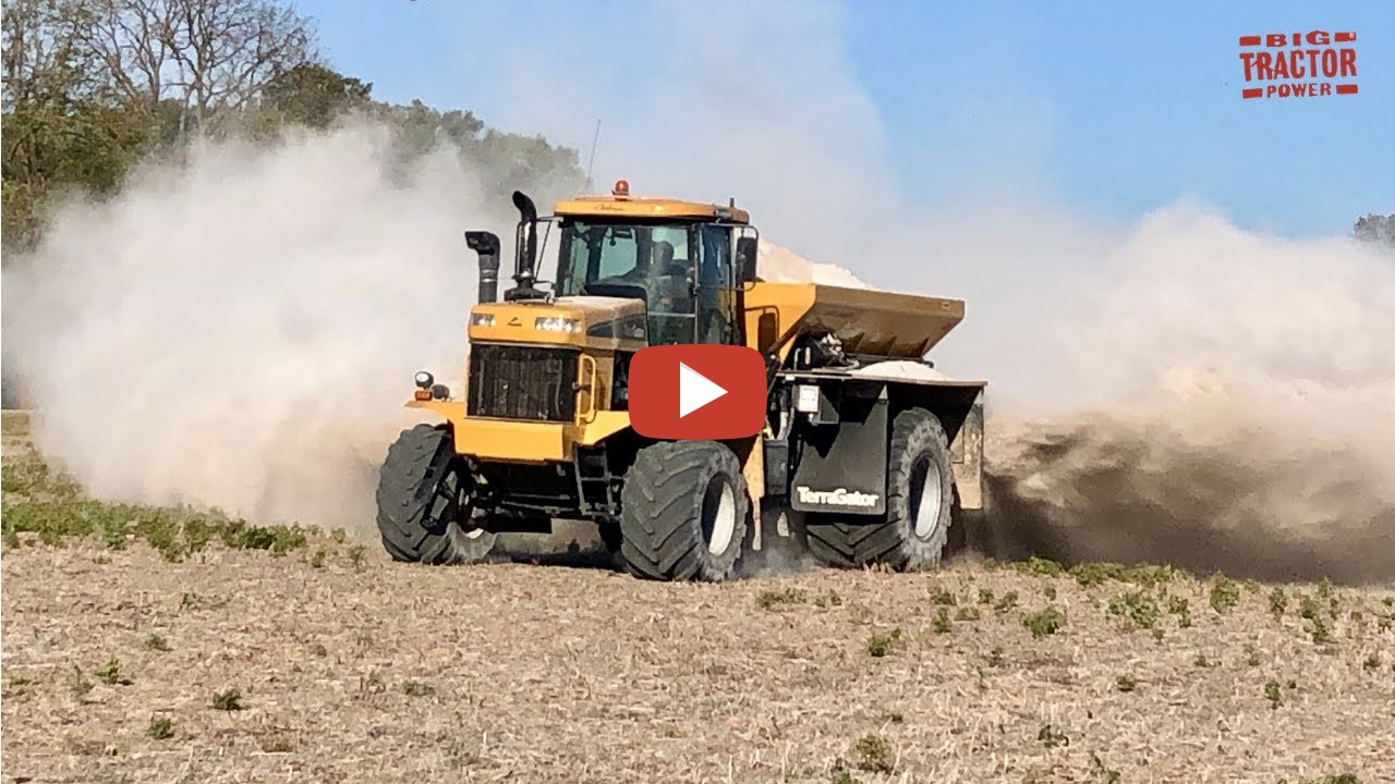 bigtractorpower -- 365 hp Challenger TG 8400B that is spreading lime. Big Tractor Power take's ...