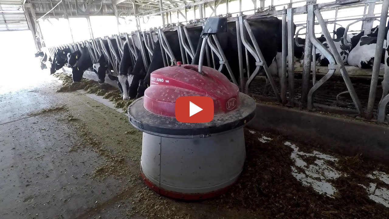 Showing you our Lely Juno robot feed pusher. -- 10th Generation Dairyman