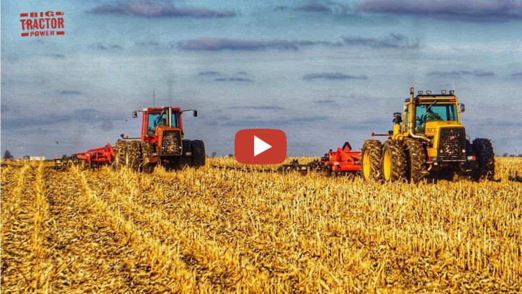 bigtractorpower -- Two Massey 4wd tractors working up corn stalks with ...