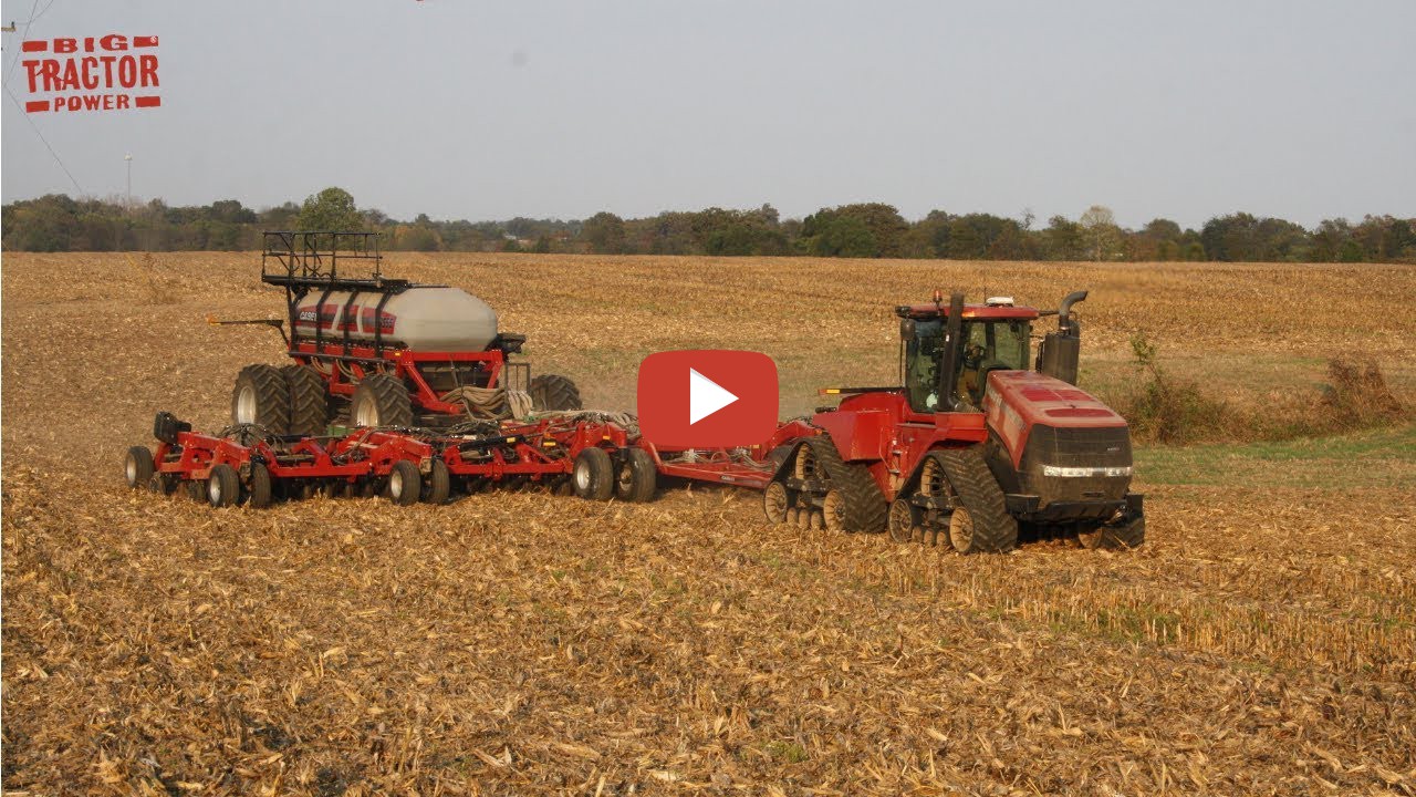 bigtractorpower -- 60 ft CASE IH Precision Disk 500 Air Drill, 555 bu. Precision Air 3555 Cart ...