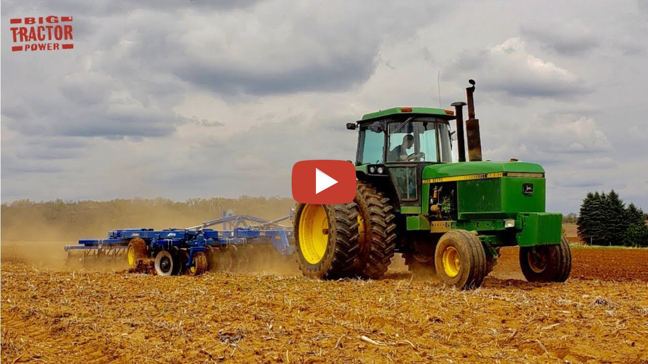 bigtractorpower -- We spend in the field with a 190 hp JOHN DEERE 4850 Tractor & Landoll 6230 disk.