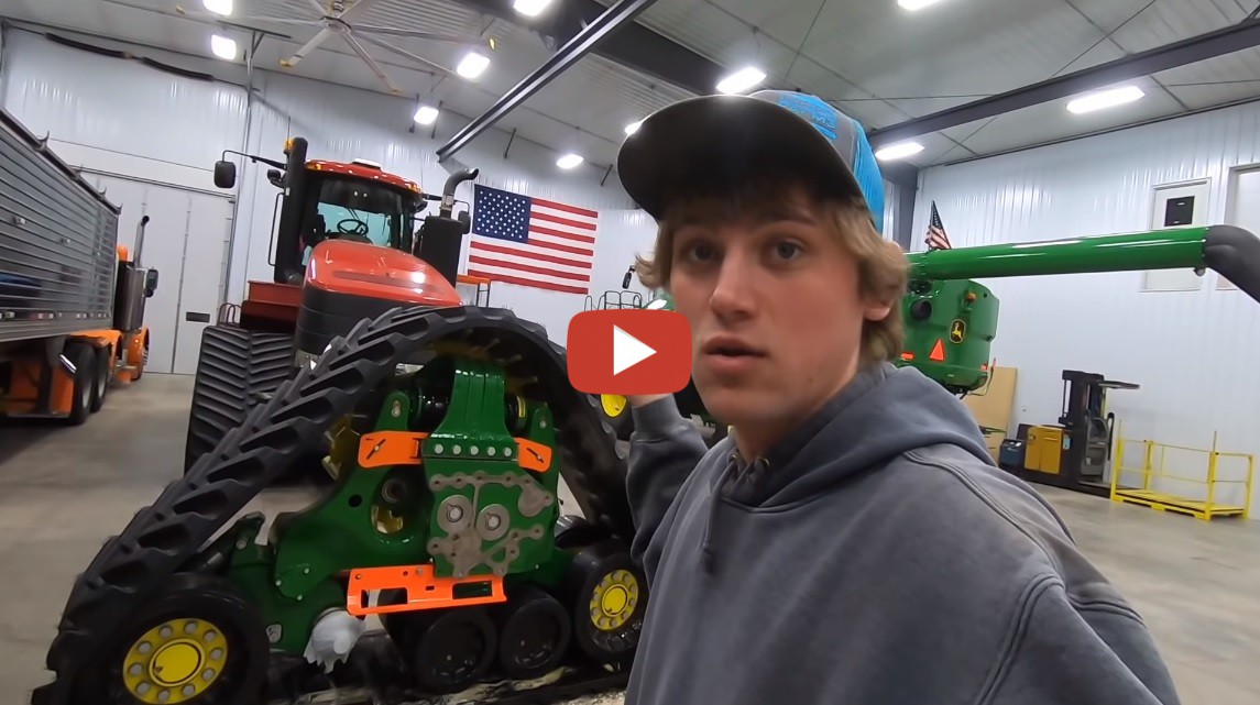 Larson Farms - Combine Tracks Broke Before We Put Them On -- Chet ...