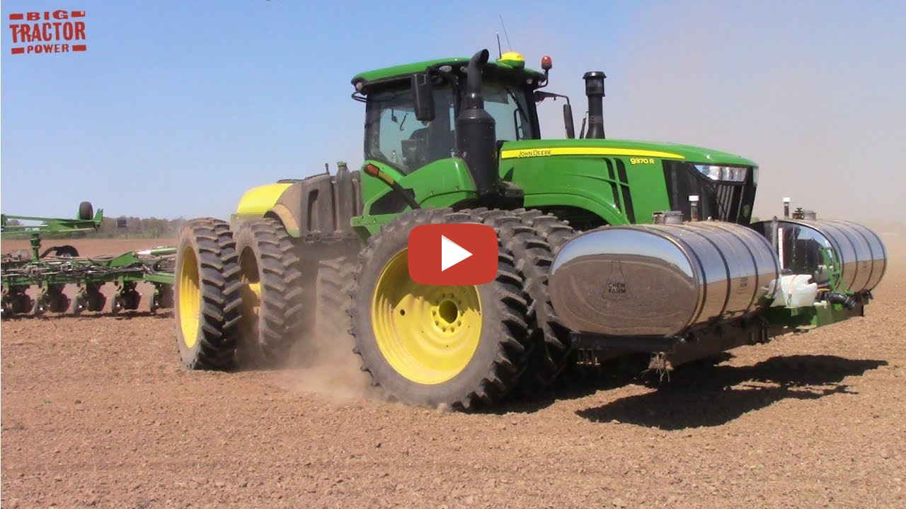 bigtractorpower -- 10 MPH Corn Planting -- 370 hp John Deere 9370R 4wd and a 24 row 1775NT ...