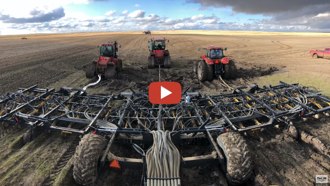 A Three Tractor Rescue! Spring. The drill gets stuck and it take 1500 ...