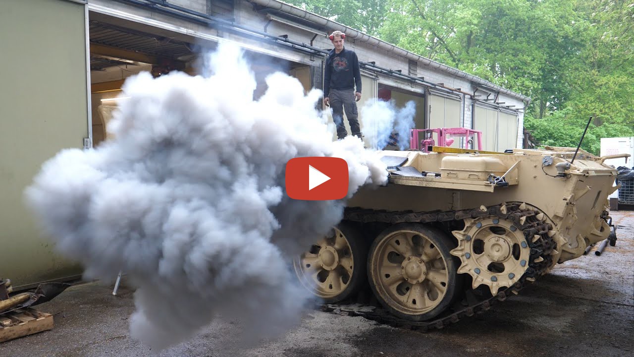 Type 69-II tank start-up and first meters after 29 years! - Starting ...