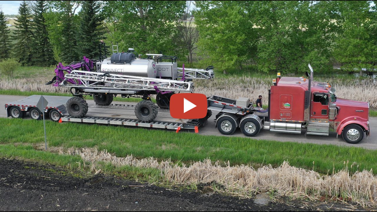 Spring 2020 Delivery off a Sprayer. DOT delivery to Canadian farm ...