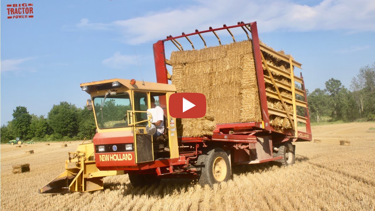 bigtractorpower 2020 - Collecting Straw bales with a NEW HOLLAND ...