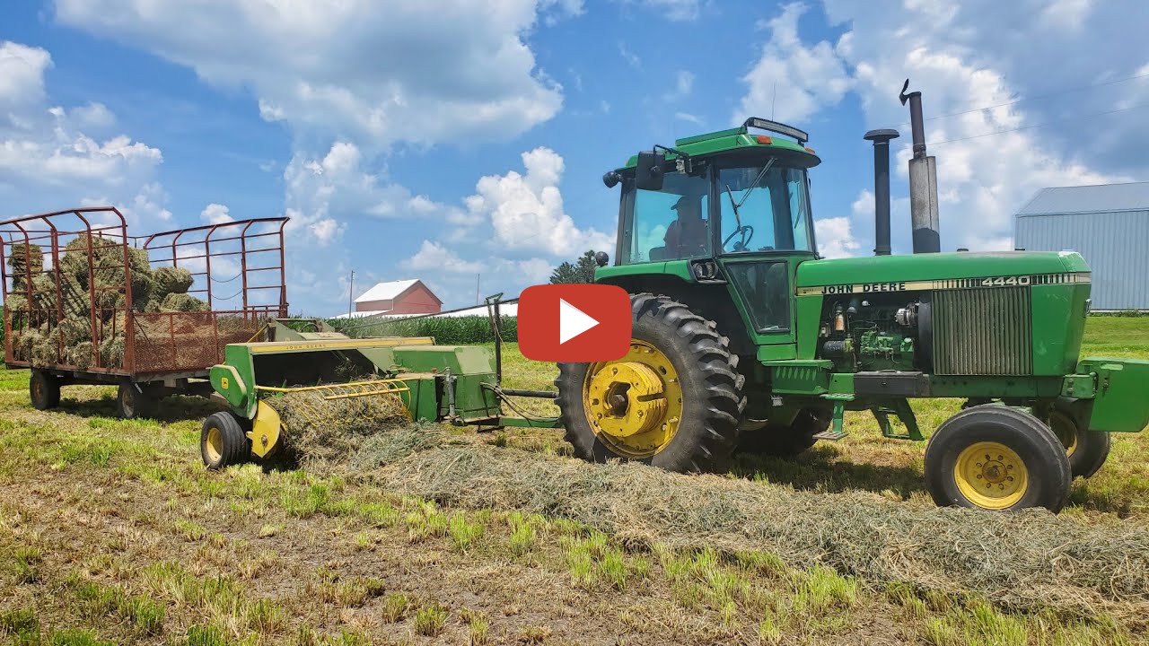 Small Square Baling 2nd Crop Hay! - JD 336 - We bale 2396 small bales of hay to be fed to the ...