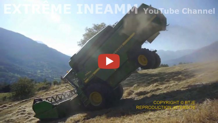 AMAZING HARVESTER IN FRENCH ALPS !! The Best Harvester Operator In The ...