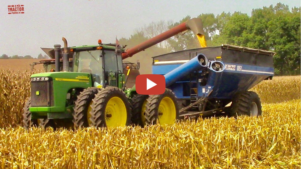 bigtractorpower -- KINZE 1051 grain cart paired with a 325 hp John Deere 9220 4wd tractor ...