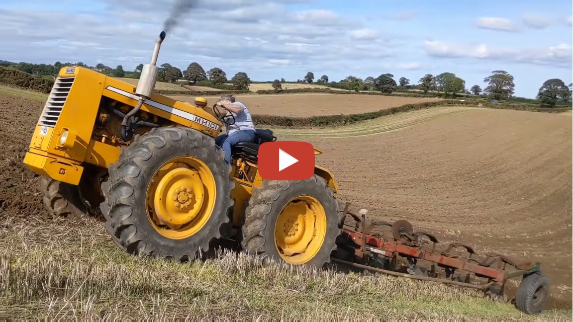 My 63 year old mum on her tractor plowing VERY steep hills..Really ...