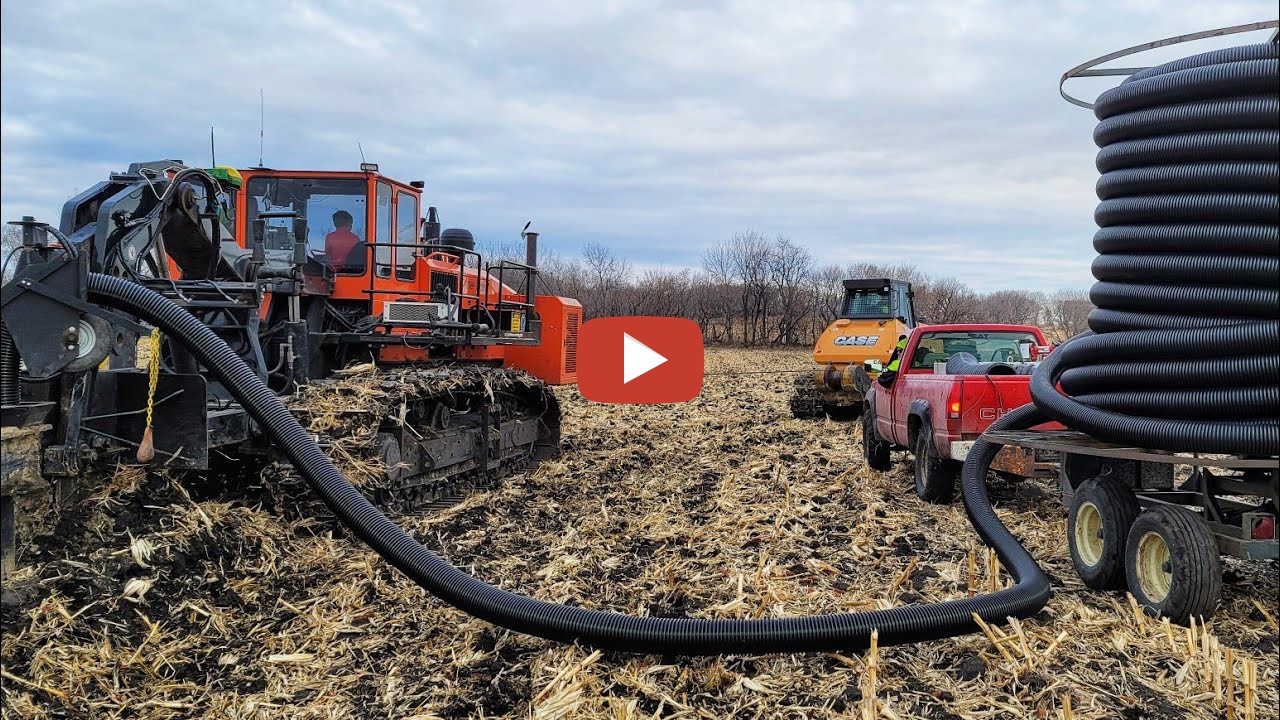 Millennial Farmer -- Field Trip!! TILE PLOWING with Master Pipe Layer Randy, my Off The Husk Co ...