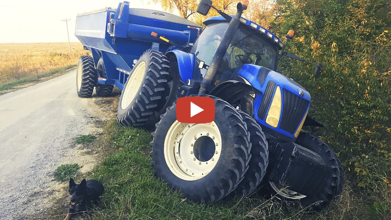 OUT OF CONTROL! - TRACTOR CRASH! Harvest continues forward with our ...