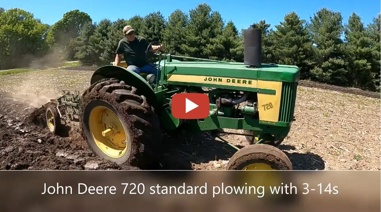 Our John Deere 720 standard with the 3 bottom plow easily running in ...