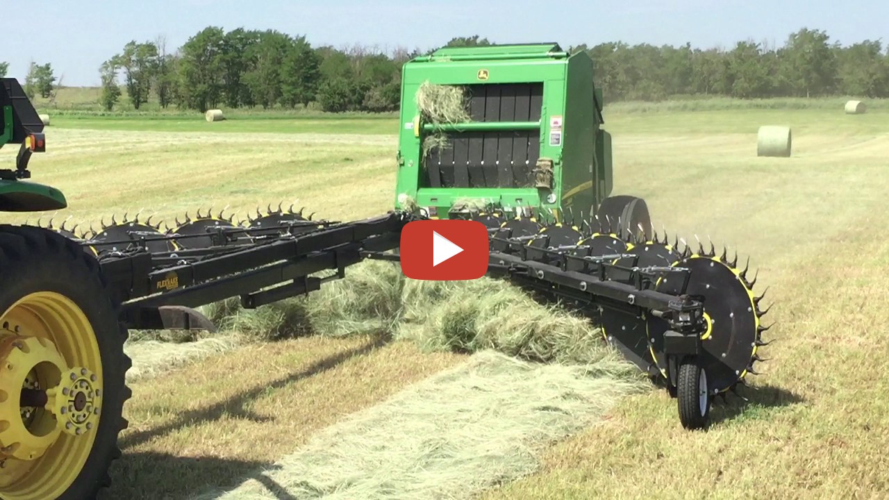 Rake and Bale... One Man, One Tractor! -- Flex Rake LLC with John Deere ...
