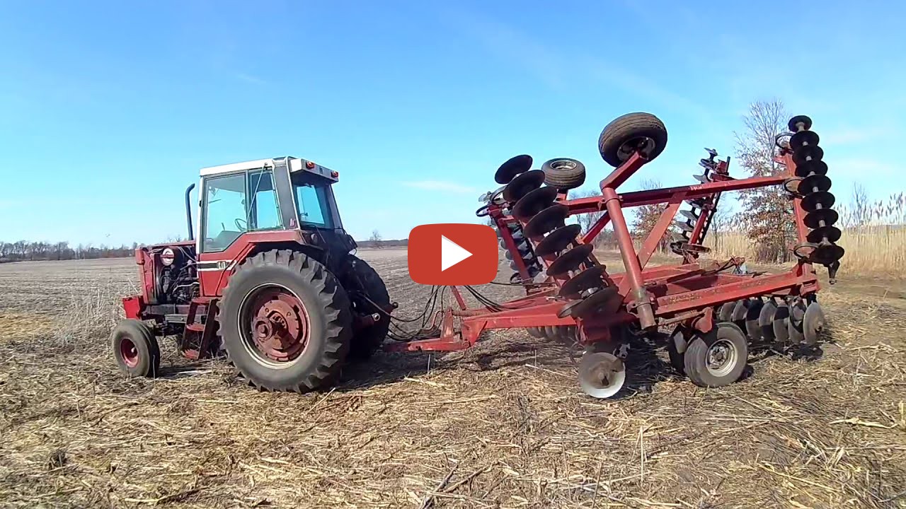 First tillage of 2021 disking cornstalks. Part 1 of making a hay field ...
