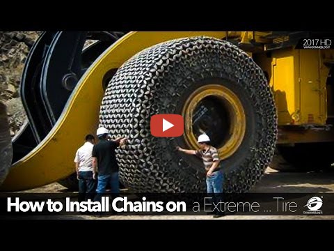 HOW TO Install Chains on $60.000 Extreme Tyre - Video showing how to ...
