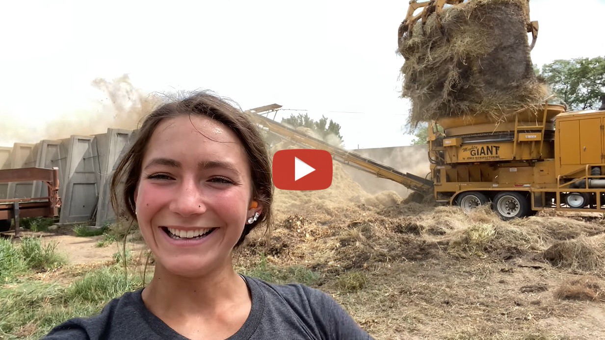 Laura Farms -- Grinding Bales with 800 HP.....Smashing Bales and ...