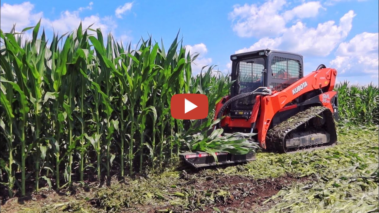 Mowing Down The Corn! -- Well, the Machine Shed is finally going up ...