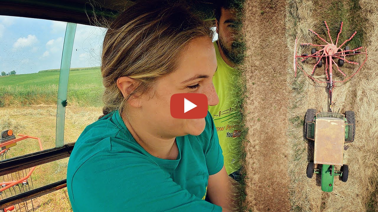 How Farms Work -- Raking with Hannah! Hannah and I rake while I fly ...