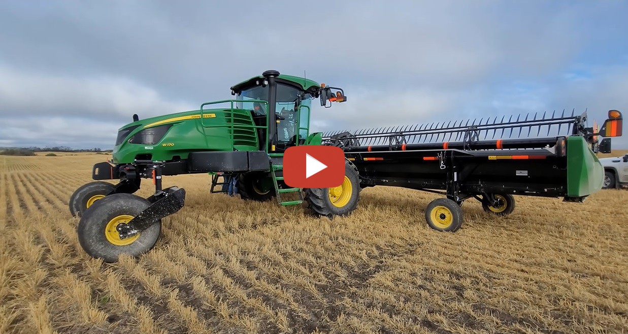 Mike Mitchell -- New W170 Swather demo - Well we demoed the John Deere ...