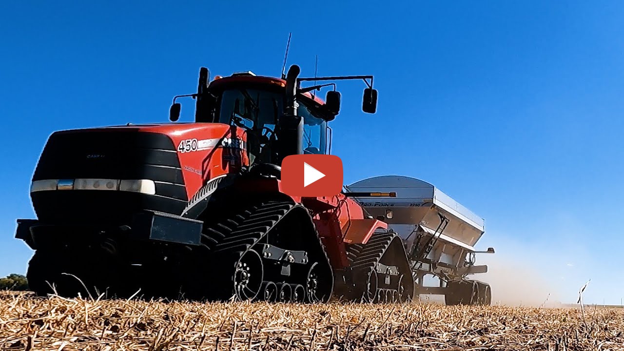 A Spreader That Holds A Semi Load Of Fertilizer!?!? No Harvest today ...