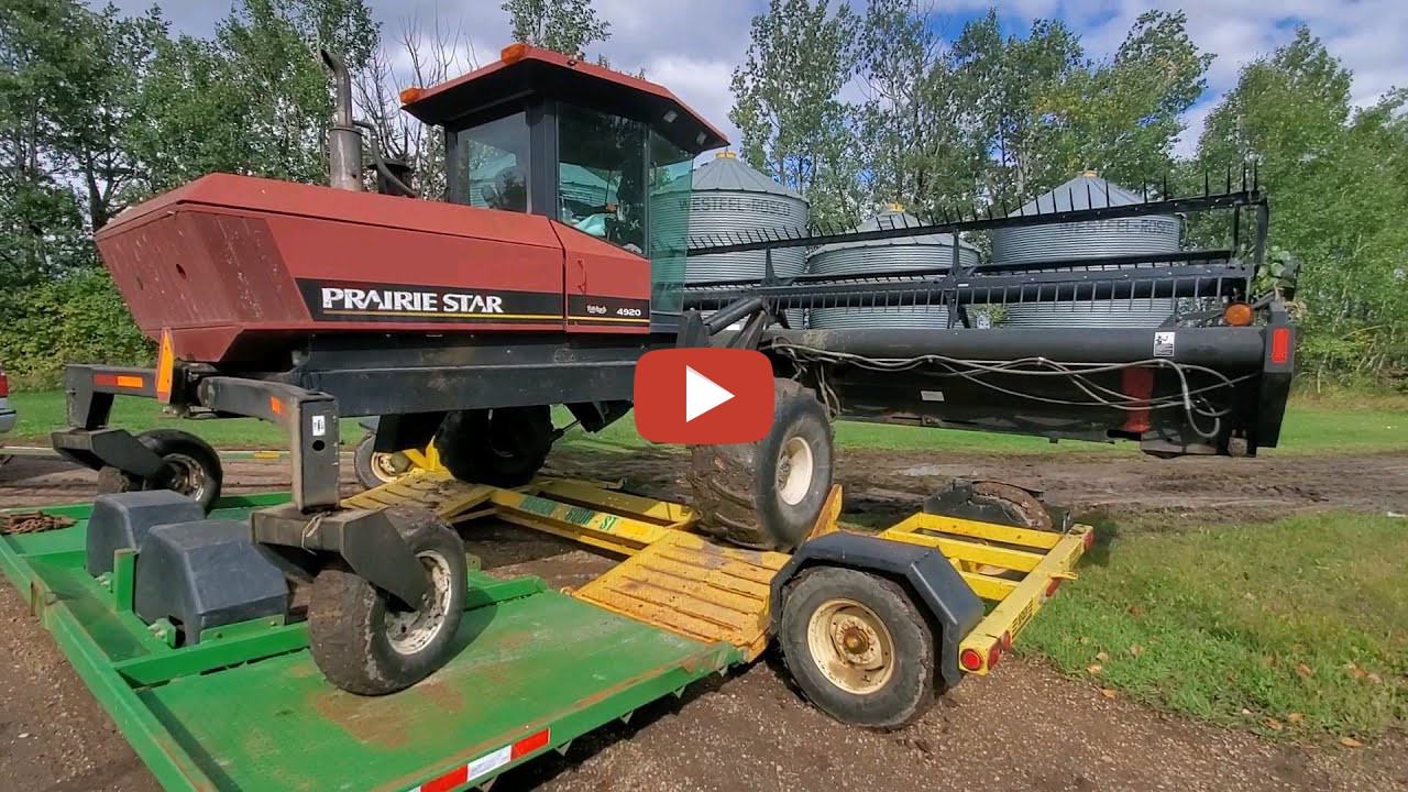 Northern farmer -- Swather moving.... Swathing the Last Canola! It ...