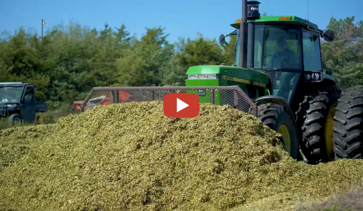 Doug Armknecht - Chopping and packing silage 2021 on the LaRosh farm in Osborne County, Kansas ...
