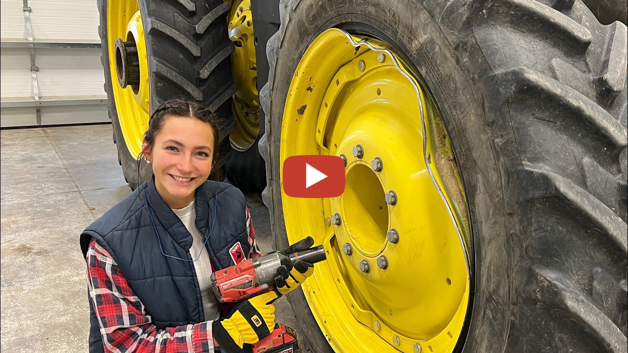 Laura Farms - Replacing A Bent John Deere Tractor Rim - One of my ...
