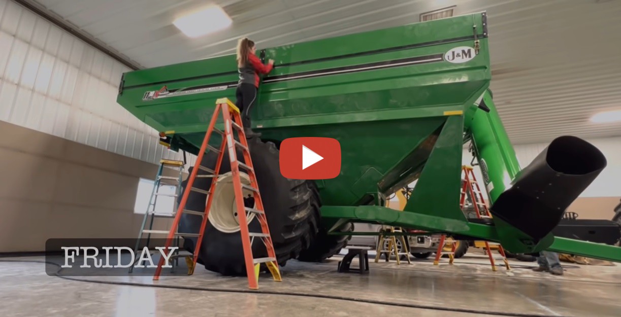 Erin Holbert -- We washed and waxed the auger cart, 8420, and the 9560 ...