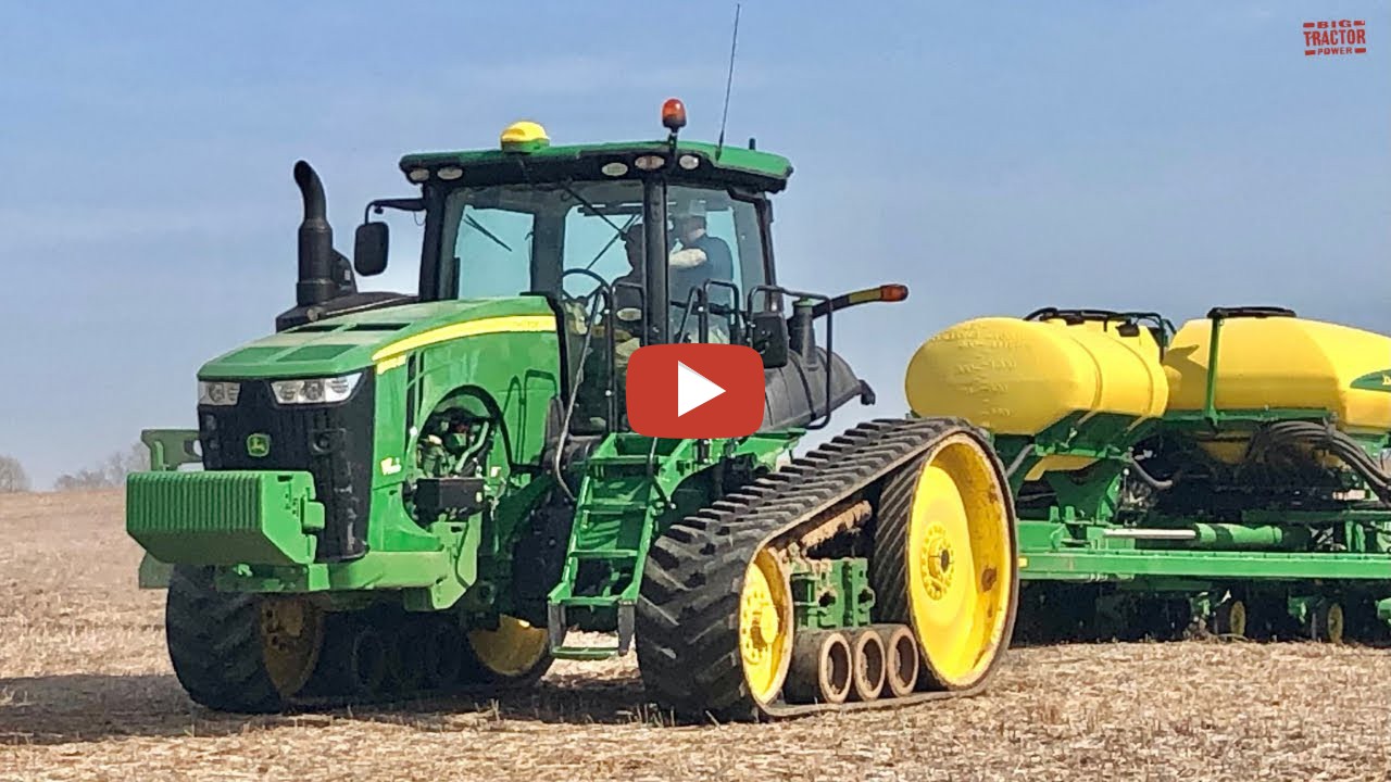 bigtractorpower 2022 -- A 370 hp JOHN DEERE 8370RT Tractor and 60ft 24 row 1775NT working on ...