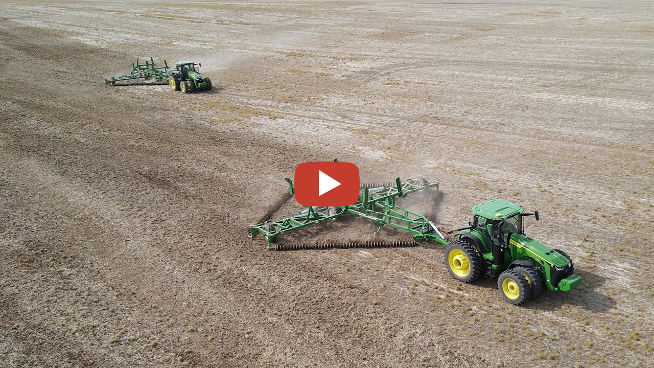 These two Model 4012 Kelly Tillage Systems are preparing a seedbed for ...