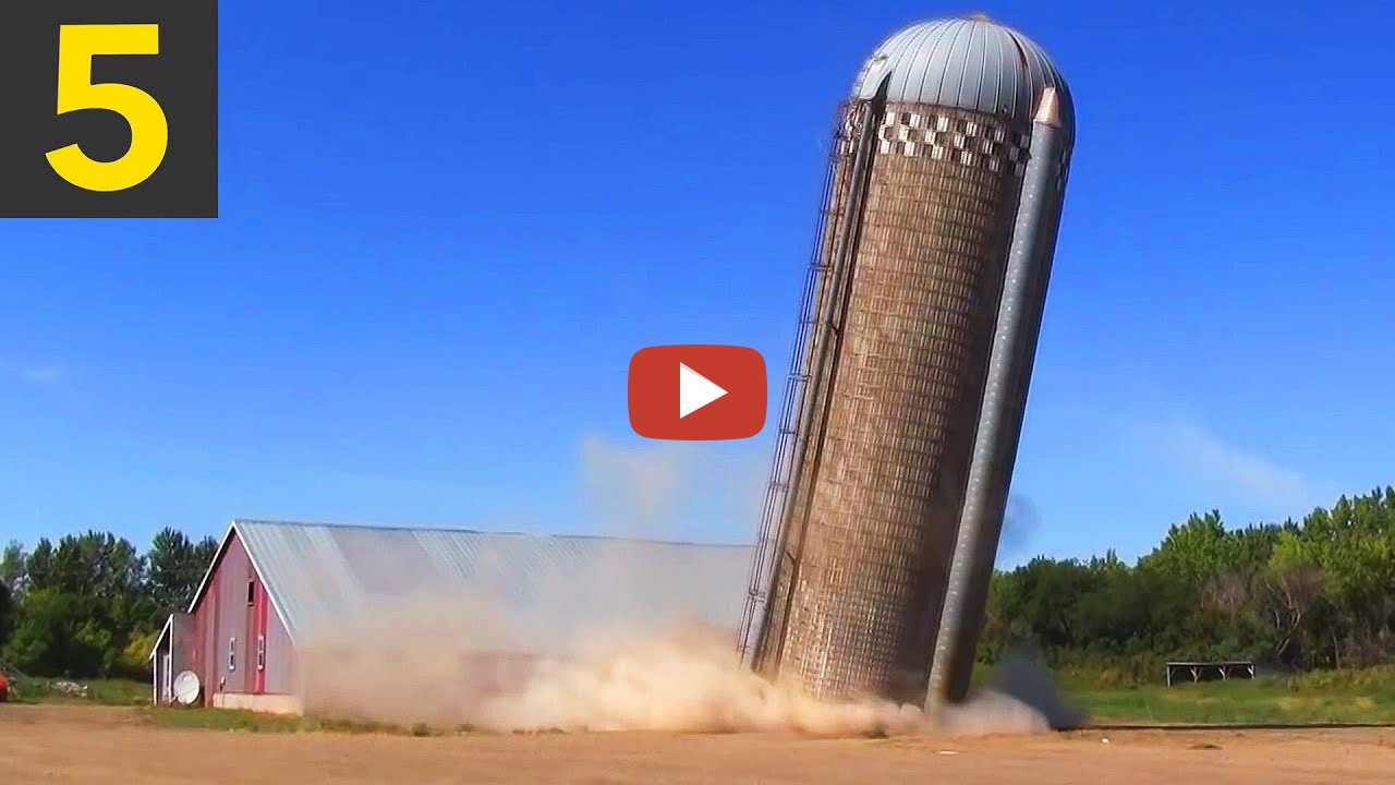Top 5 Mesmerizing Silo Demolitions -- These old silos are removed to ...