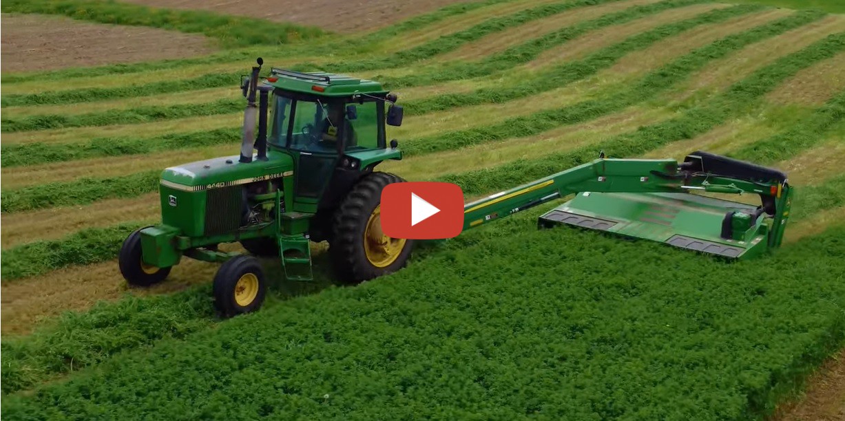 iowadairyboys -- Mowing 1st Crop Alfalfa! - John Deere 4440 & John Deere 835 MoCo -We finally ...