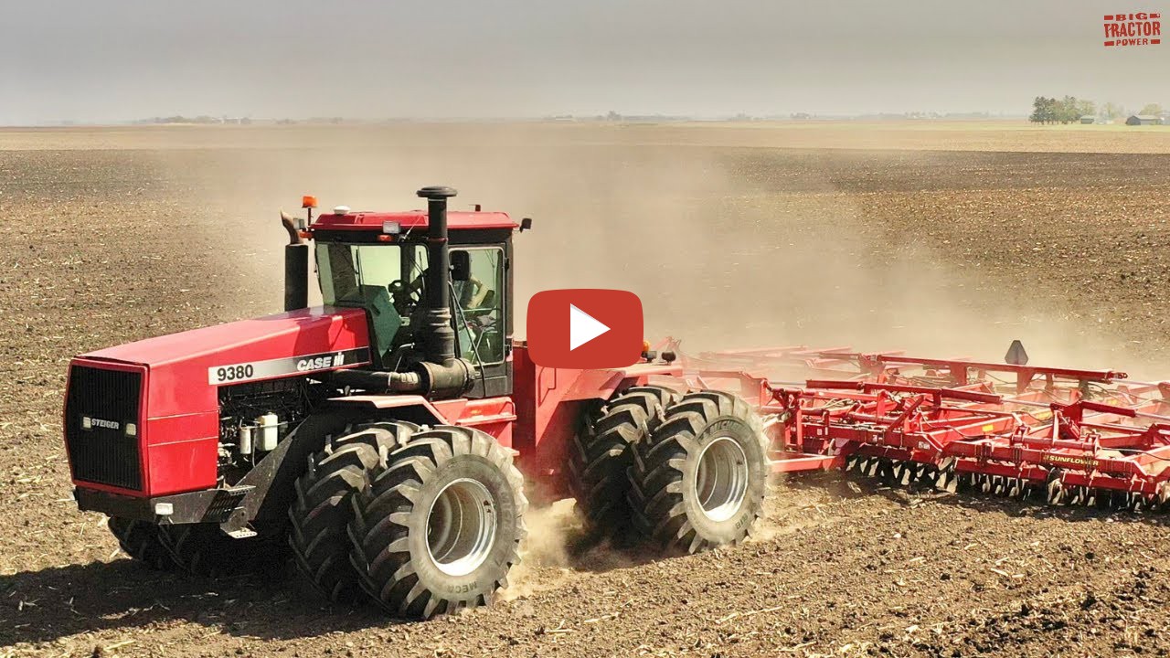 bigtractorpower 2022 -- A 400 hp Case IH 9380 STEIGER tractor working with a 42ft Sunflower Soil ...
