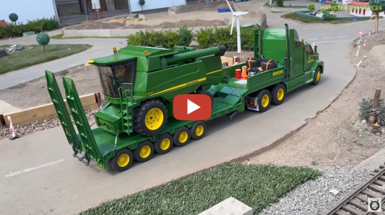 RC Trucks, Tractors and a brand new Wheel Loader at work. RC-Glashaus ...