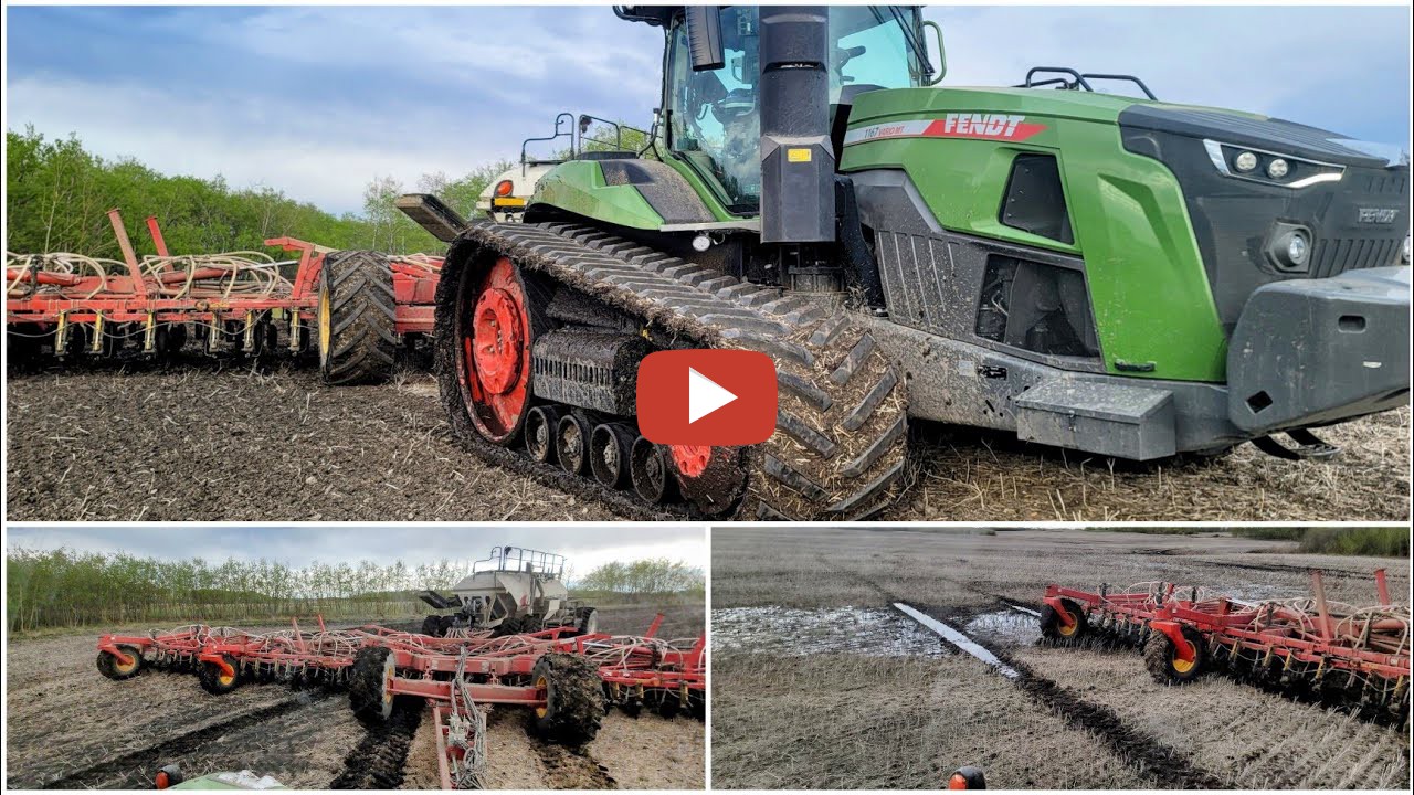 Mike Mitchell -- Seeding the north farm in the mud With John Deere and ...
